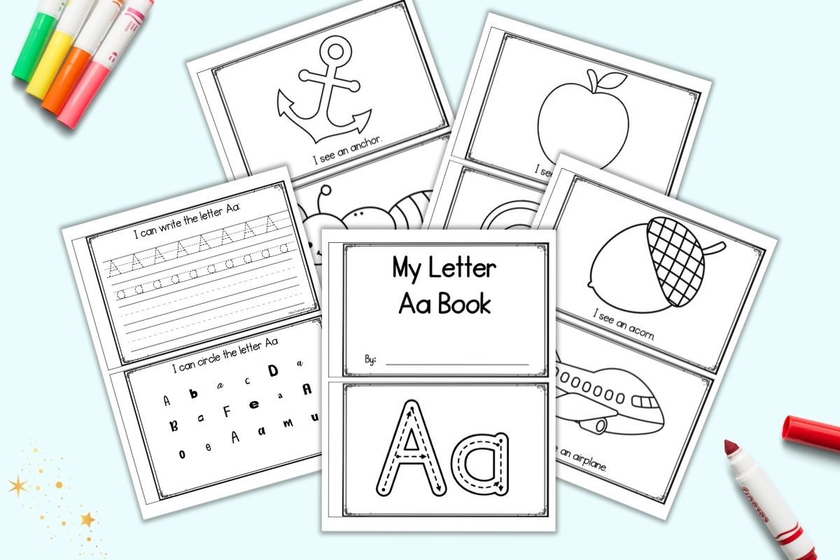 Free Printable Letter A Book Emergent Reader (for preschool, pre-k, and ...