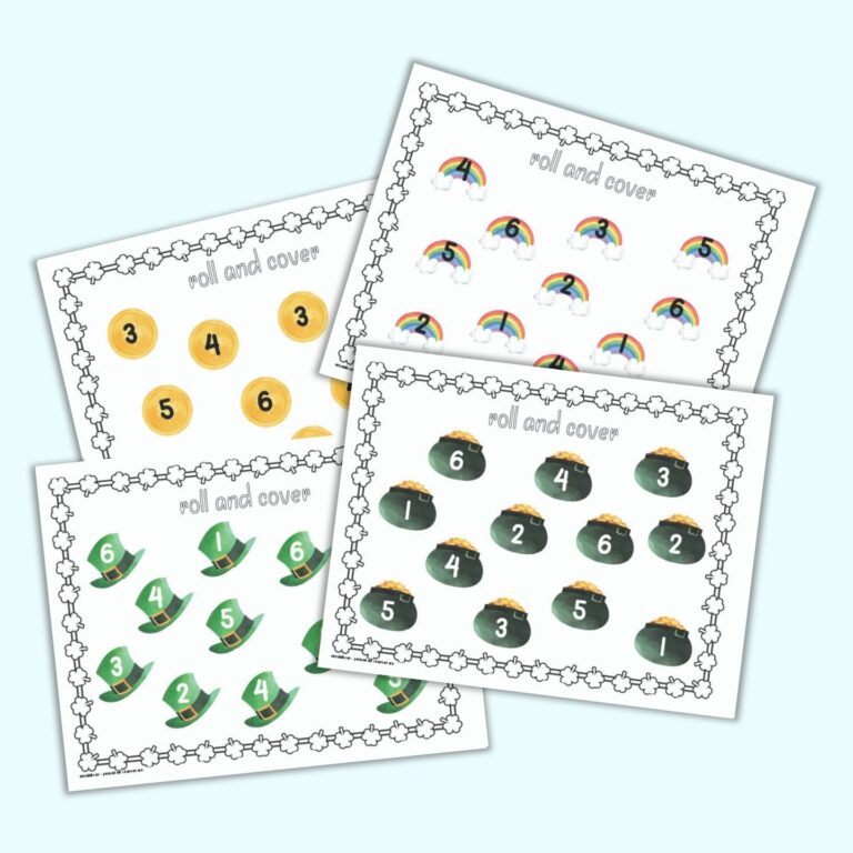 Free Printable March Cut and Paste Worksheet - The Artisan Life