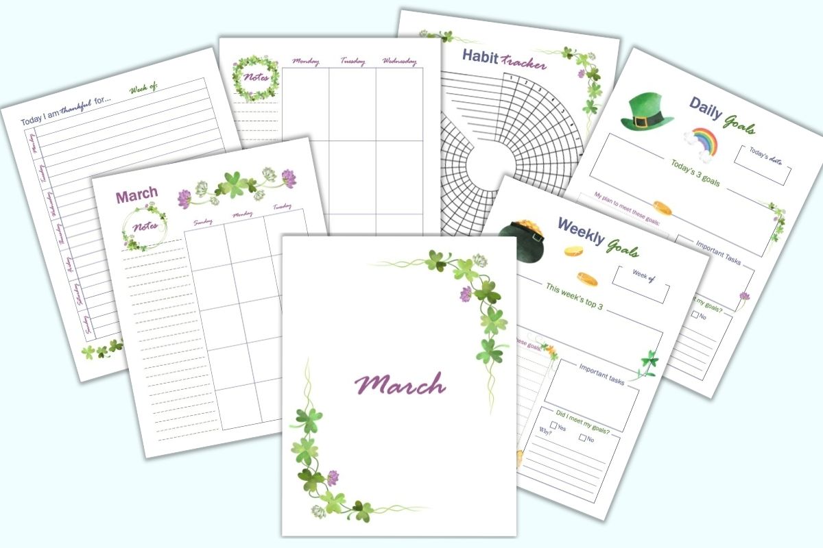 Printable March Planner Pages for Happy Planner & US Letter - The ...