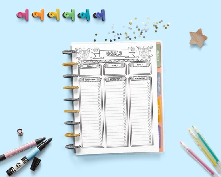 Free Printable Spirit Animal Printable Bullet Journal Planner Pages ...