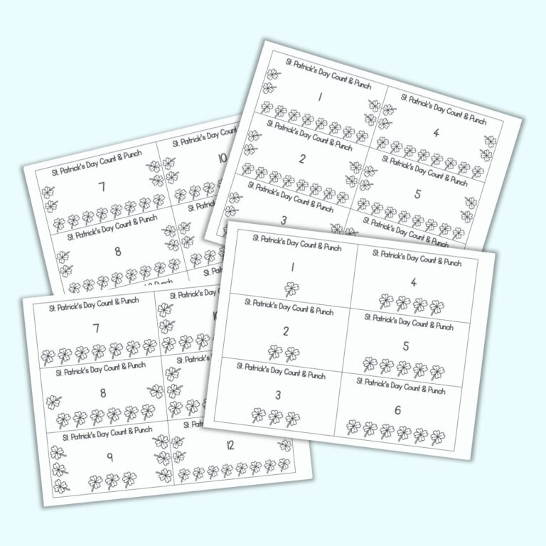 Free Printable March Cut and Paste Worksheet - The Artisan Life