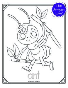 Cute Insect Coloring Pages - The Artisan Life