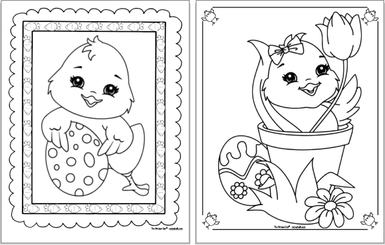 Free Printable Easter Chick Coloring Pages for Kids - The Artisan Life