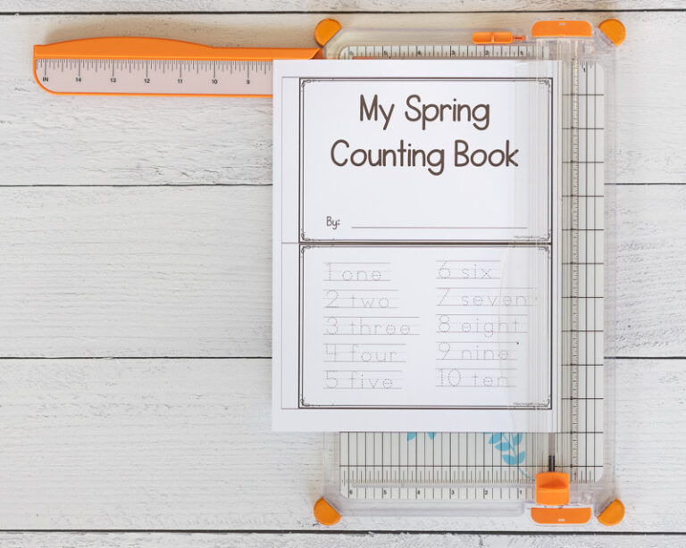 Free Printable Spring Counting Book for Preschoolers - The Artisan Life