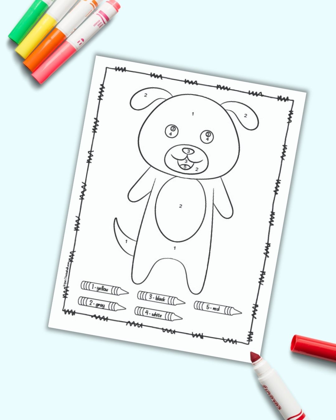 15 Free Printable Easy Animal Color by Number Pages - The Artisan Life