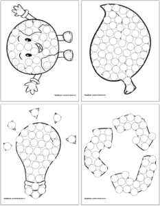 Free Printable Earth Day Do a Dot Pages for Toddlers & Preschoolers ...