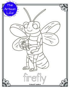 Cute Insect Coloring Pages - The Artisan Life