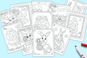 15 Free Printable Easter Bunny Coloring Pages - The Artisan Life