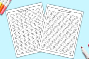 Free Printable Number Tracing 1-10 Worksheets - The Artisan Life