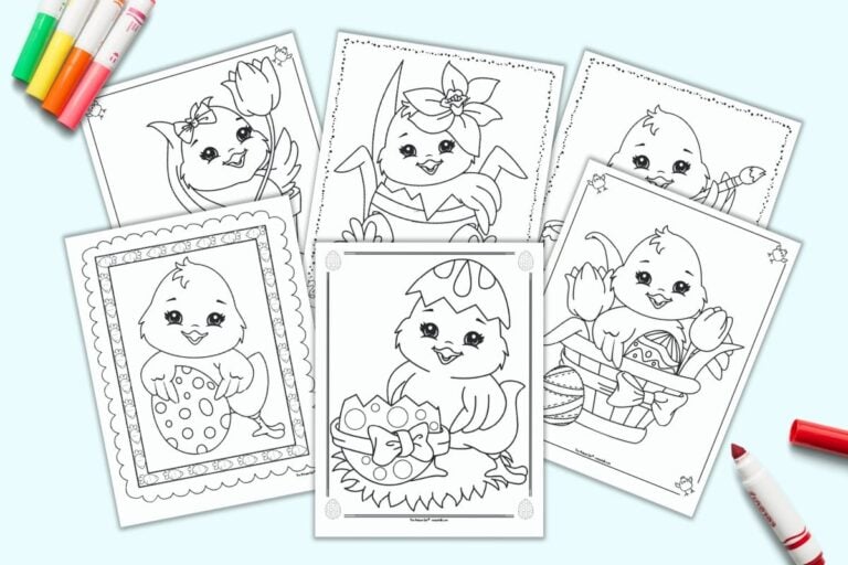 Free Printable Easter Chick Coloring Pages for Kids - The Artisan Life