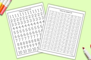 Free Printable Number Tracing 1-10 Worksheets - The Artisan Life