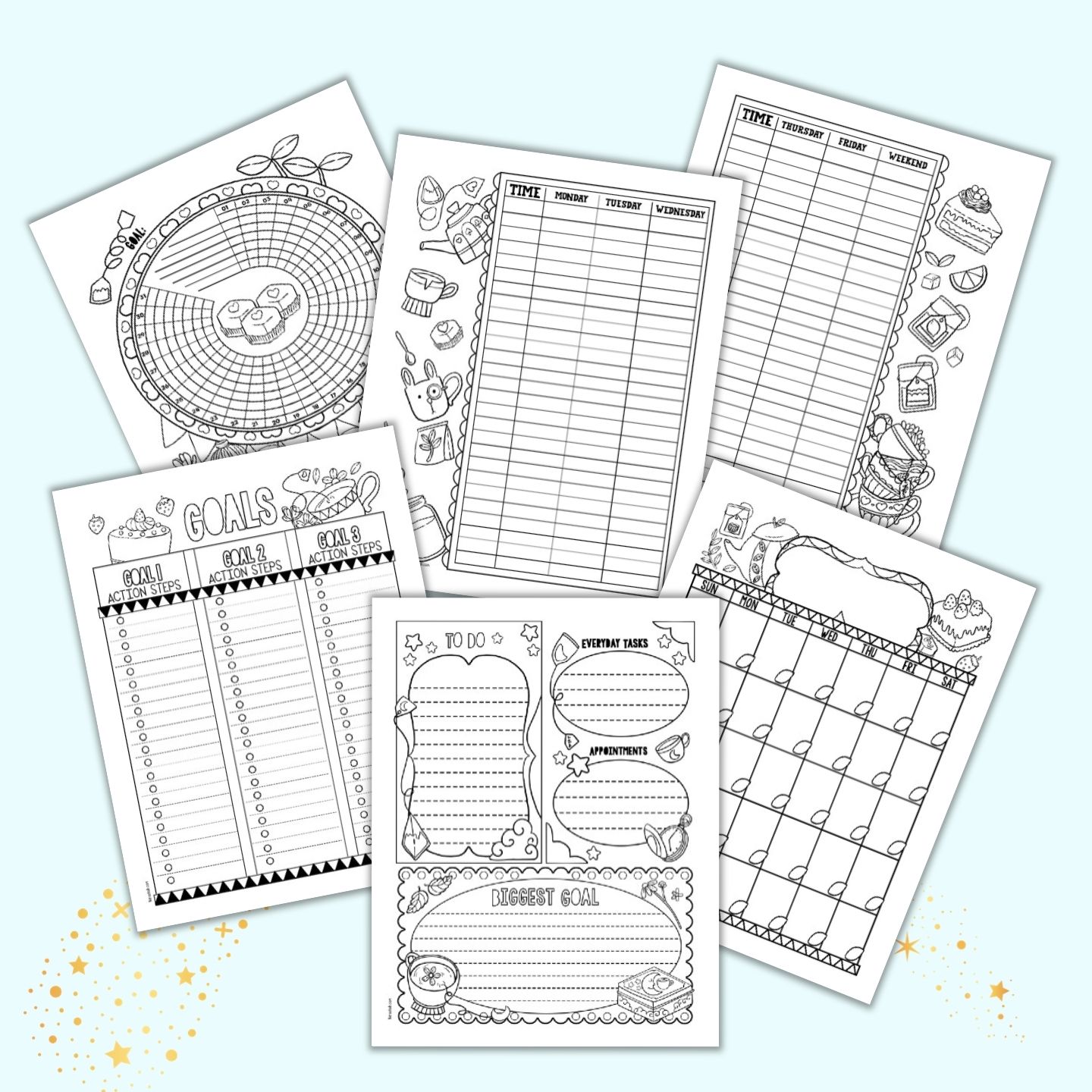 Free Printable Tea Planner Pages - The Artisan Life