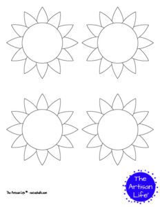 Free Printable Sunflower Templates and Sunflower Patterns - The Artisan ...