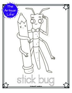 Cute Insect Coloring Pages - The Artisan Life