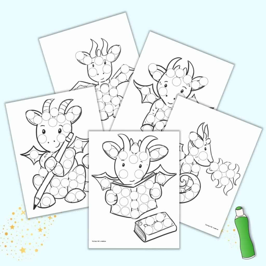 Free Printable Farm Animal Dot Marker Coloring Pages for Toddlers ...
