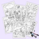 Free Printable Cute Forest Mushroom Coloring Pages - The Artisan Life
