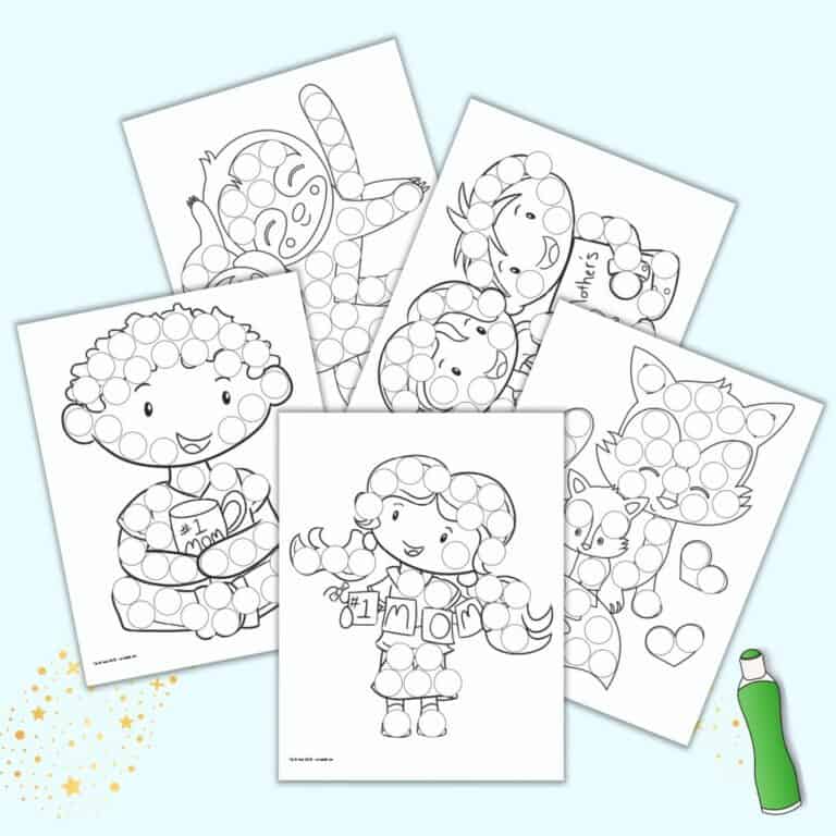 Free Printable Ancient Egypt Dot Marker Coloring Pages - The Artisan Life