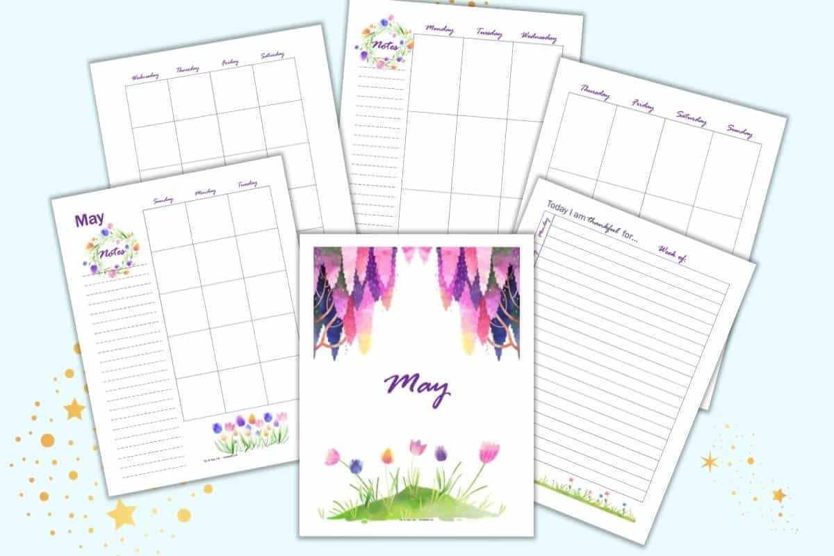 Printable May Planner Pages for Happy Planner & US Letter - The Artisan ...