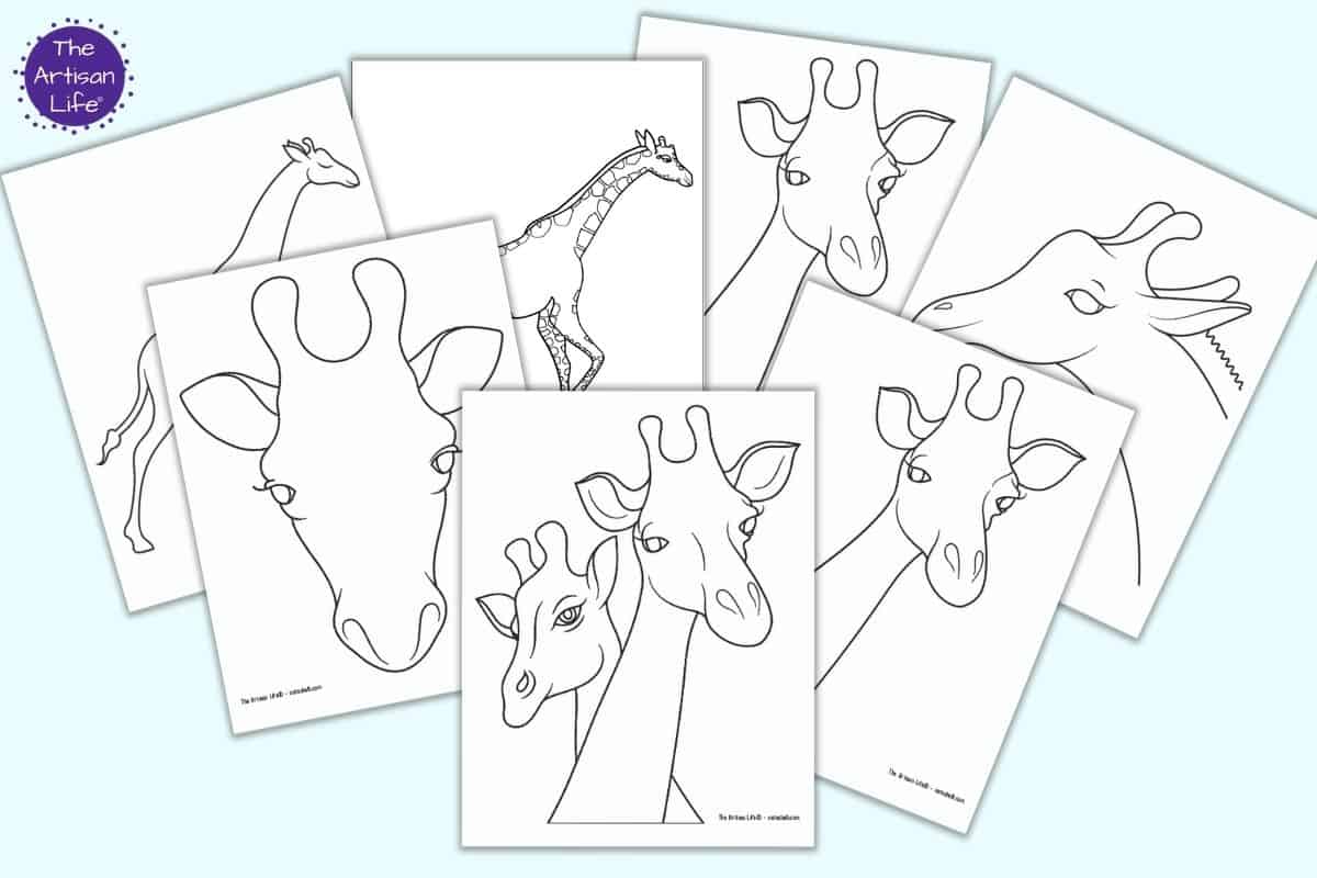 Free Printable Giraffe Outlines & Templates - The Artisan Life