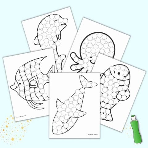 Free Printable Farm Animal Dot Marker Coloring Pages for Toddlers ...