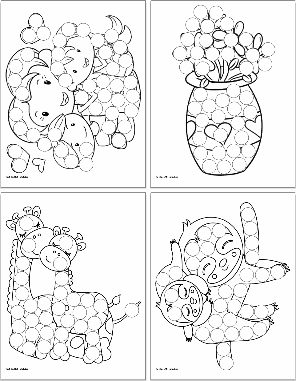 Free Printable Mother's Day Dab it Dot Marker Pages for Toddlers ...