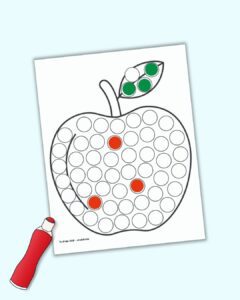 Fruit and Vegetable Dab it Dot Marker Pages - The Artisan Life
