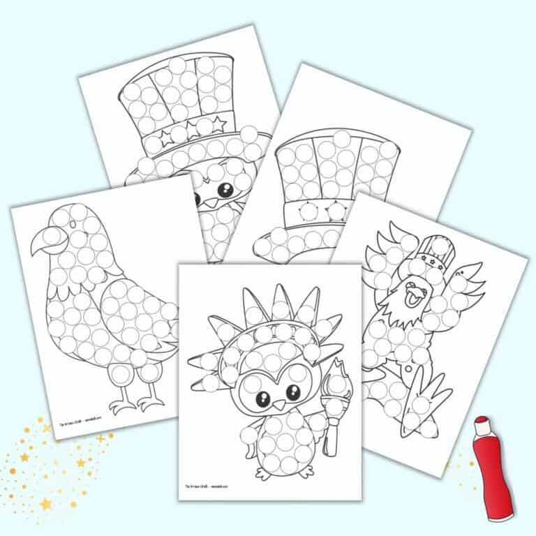 5+ Free Printable Colored Bunny Dot Marker Coloring Pages - The Artisan ...