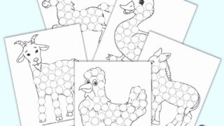 9+ Free Printable Cute Animal Dot Marker Coloring Pages - The Artisan Life