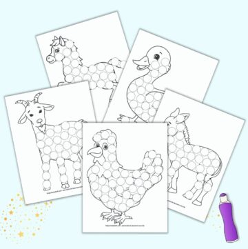 Free Printable Ancient Egypt Dot Marker Coloring Pages - The Artisan Life