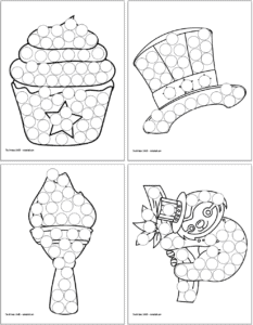 Free Printable Fourth of July Dot it Marker Pages - The Artisan Life