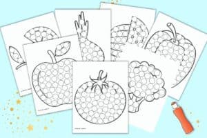 Fruit and Vegetable Dab it Dot Marker Pages - The Artisan Life