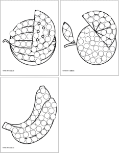 Fruit and Vegetable Dab it Dot Marker Pages - The Artisan Life