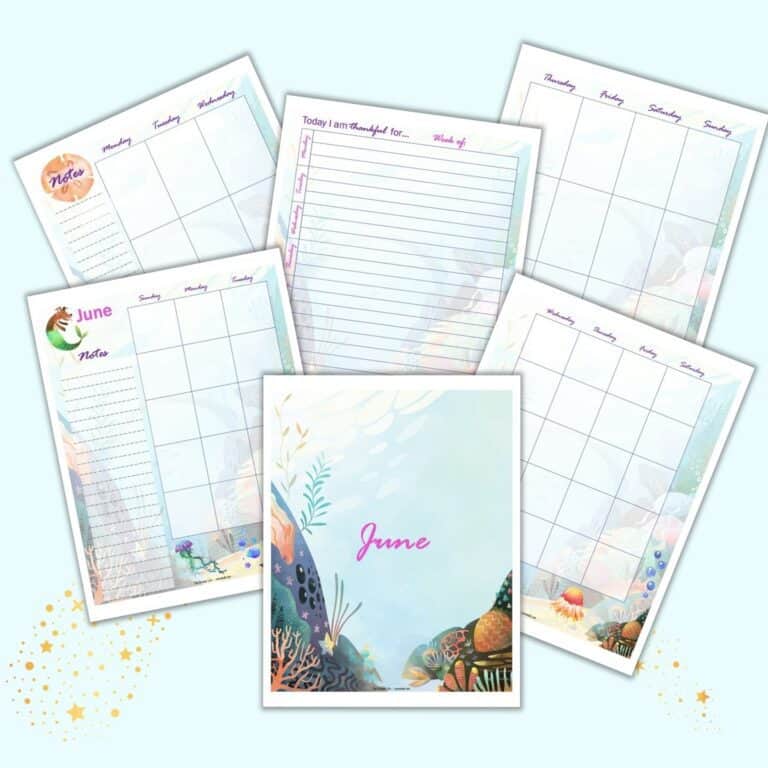 Free August Planner Printables for US Letter and Happy Planner Classic ...