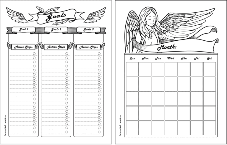 Free Printable Angel Bujo Planner Pages - The Artisan Life