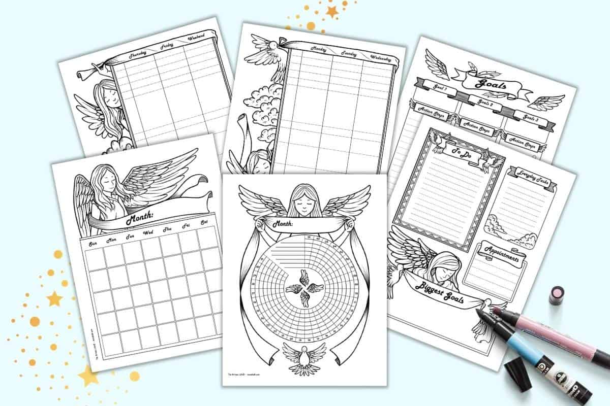 Free Printable Angel Bujo Planner Pages - The Artisan Life