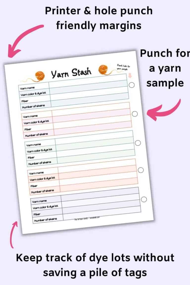 Free Printable Crochet Planner (to finally finish your projects on time ...