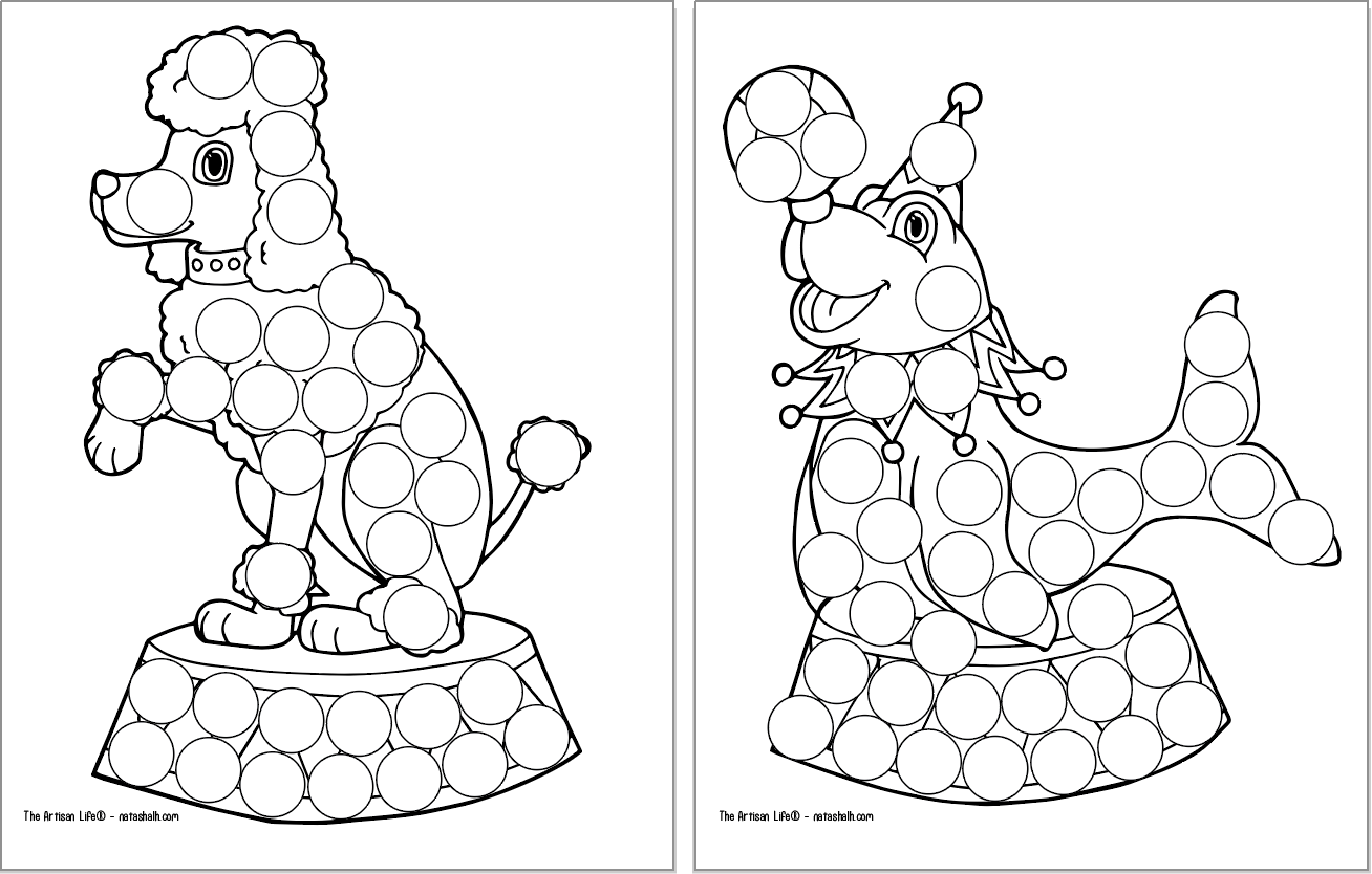 11+ Free Printable Circus Dot Marker Dab It Coloring Pages - The ...