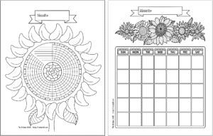 Sunflower Bujo Planner Printables - The Artisan Life