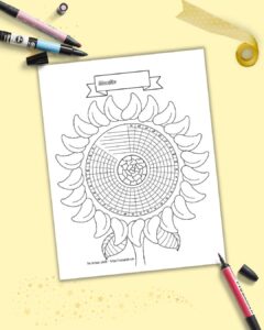 Sunflower Bujo Planner Printables - The Artisan Life