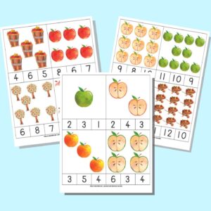 Free Printable Apple Theme Missing Number Worksheets - The Artisan Life