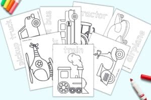 Free Printable Vehicle Coloring Pages with Names - The Artisan Life