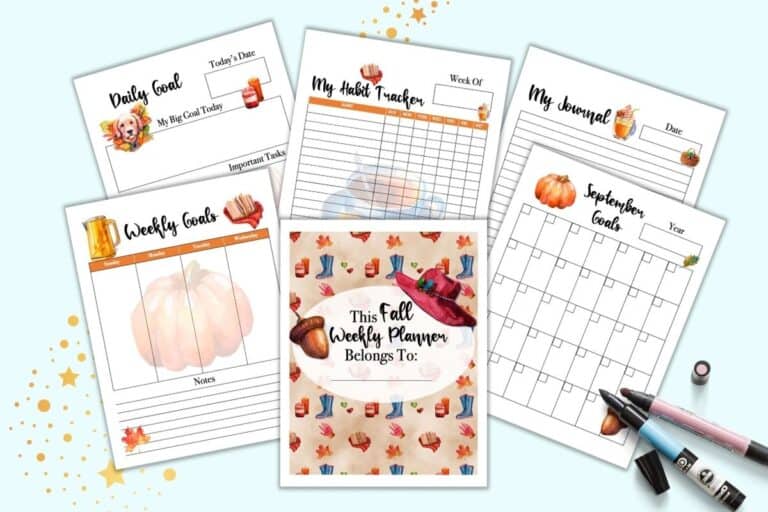 Free Printable Weekly Planner for Fall - The Artisan Life