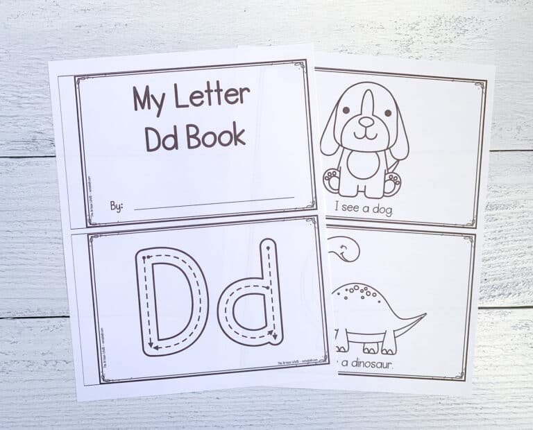 Free Printable Letter D Book Emergent Reader - The Artisan Life