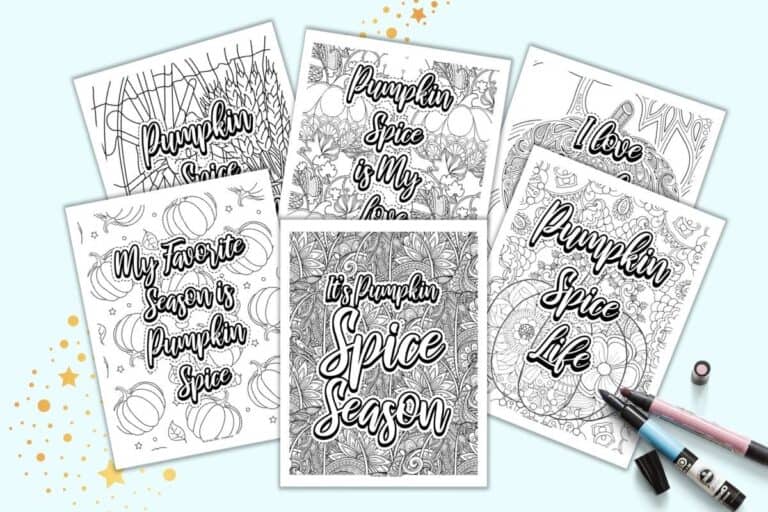 15+ Free Printable Pumpkin Spice Coloring Pages - The Artisan Life