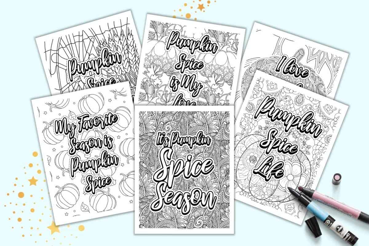 15+ Free Printable Pumpkin Spice Coloring Pages - The Artisan Life