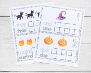 Free Halloween Ten Frame Printables - The Artisan Life