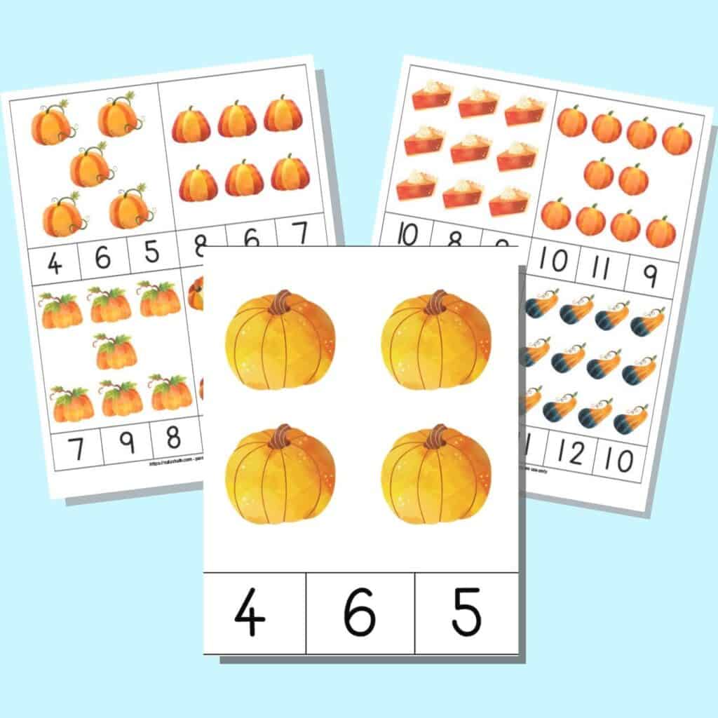 Free Printable Color by Number Fall Worksheets - The Artisan Life