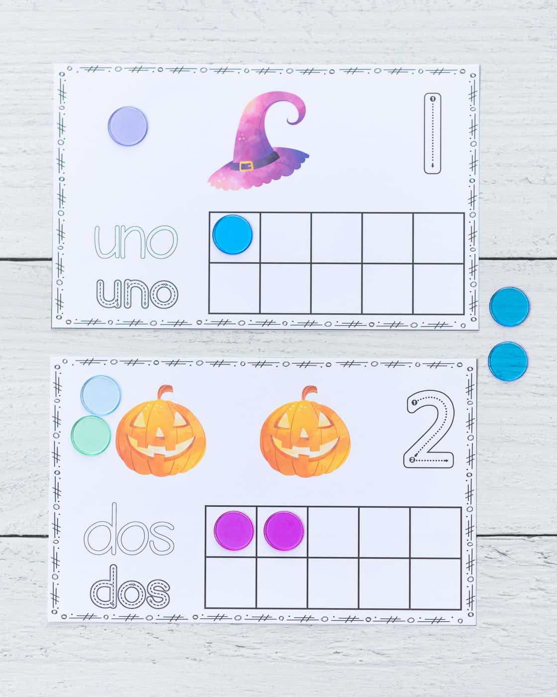 Free Halloween Ten Frame Printables - The Artisan Life