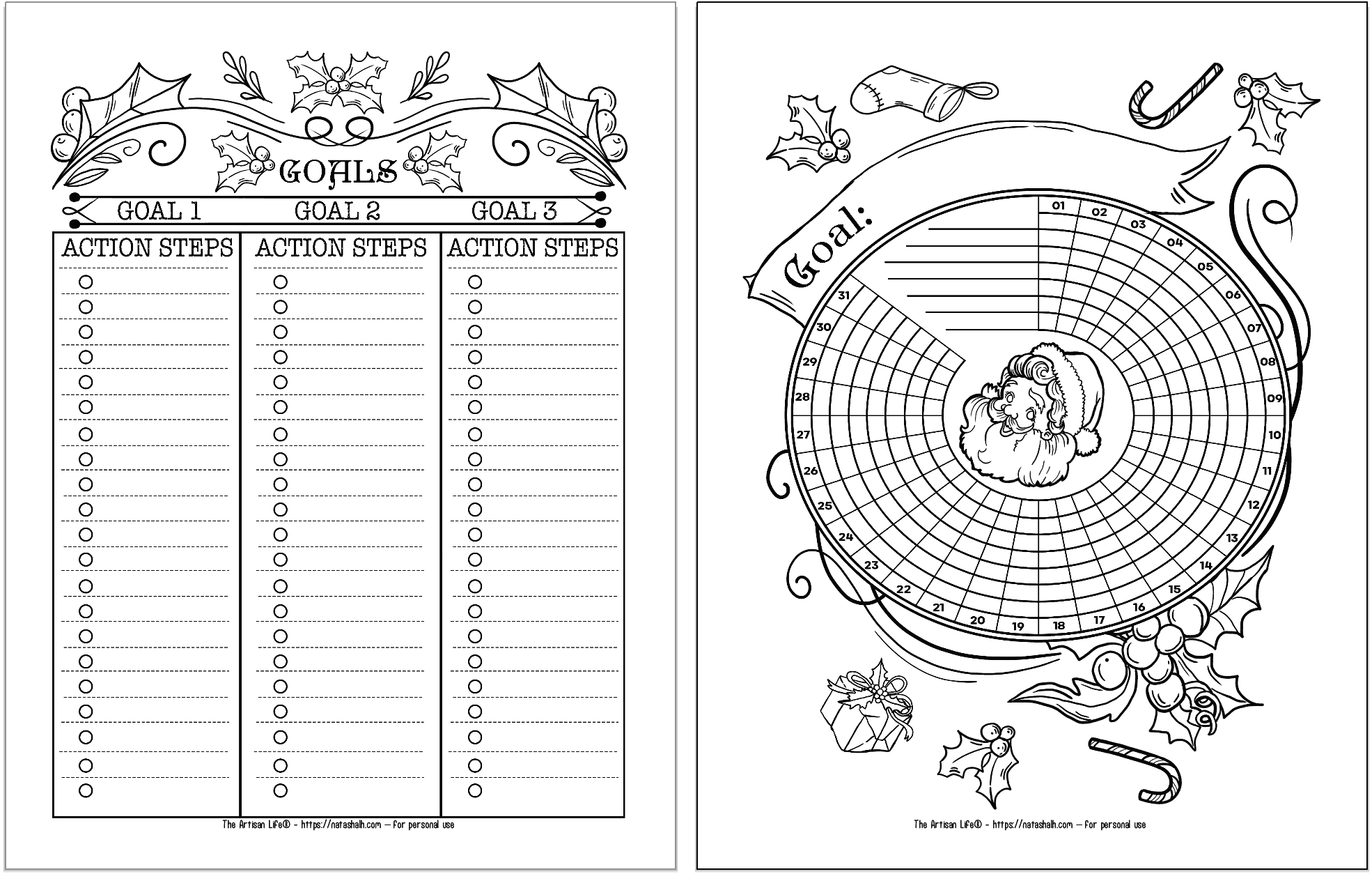 Free Santa Bujo Planner Printables (for an organized holiday season ...