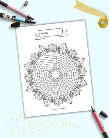 Free Printable Fall Leaves Bujo Planner Printables - The Artisan Life